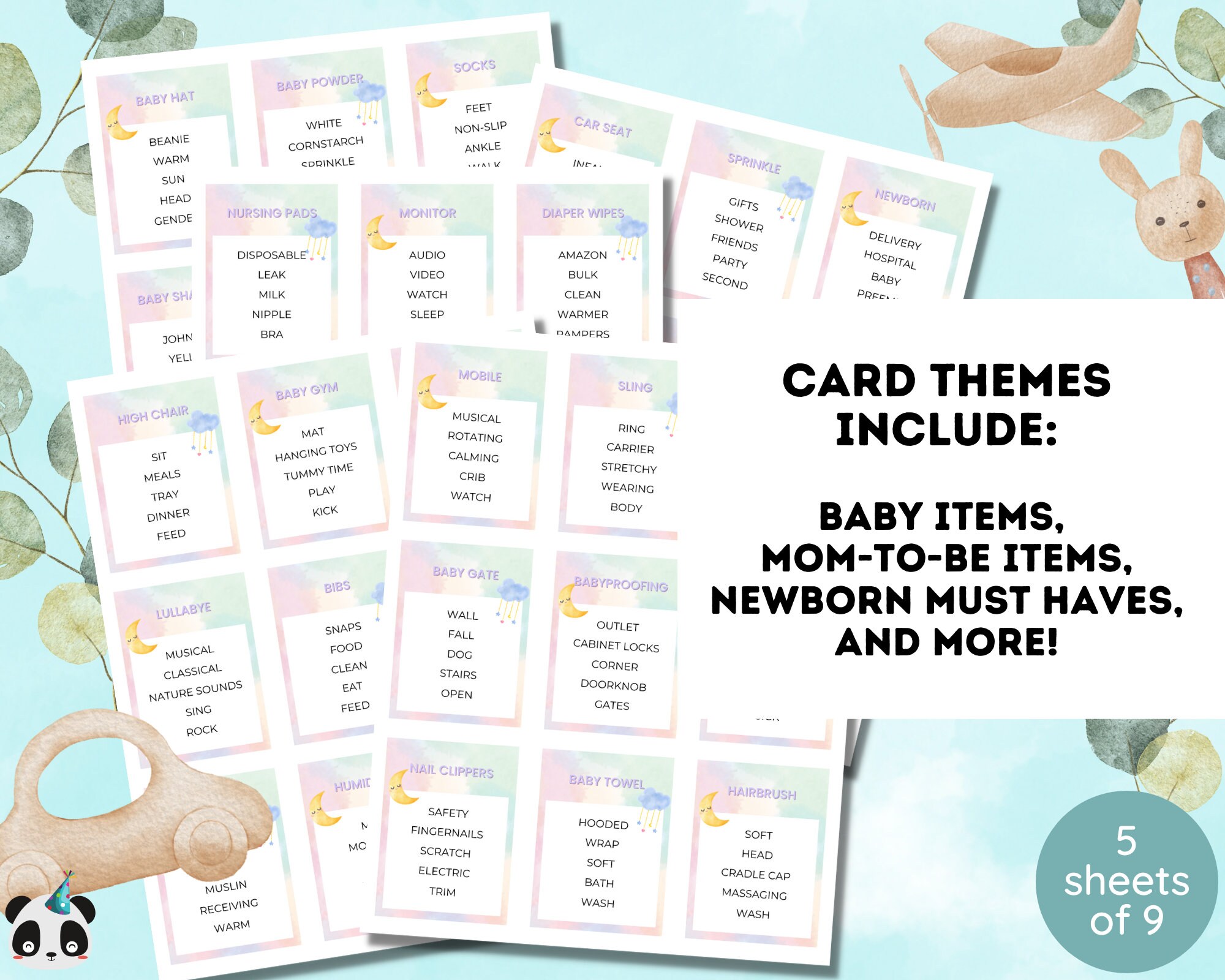 Baby Shower Taboo Game | Gender Neutral Baby Shower Game | Digital ...