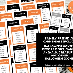Halloween Taboo Halloween Party Game Digital Download Halloween Party ...