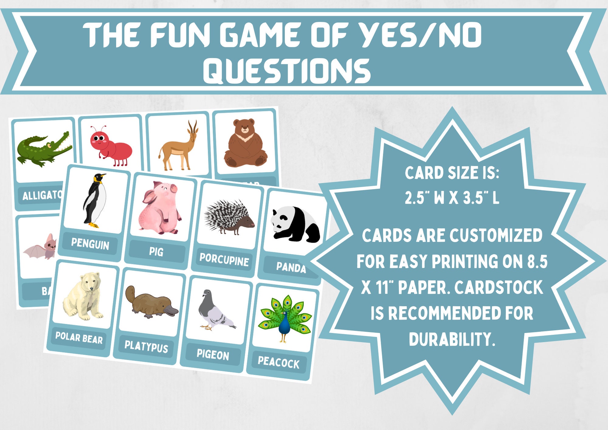 Who Am I? Game | Animals & Insects | Printable Kids Game | Fun Digital ...