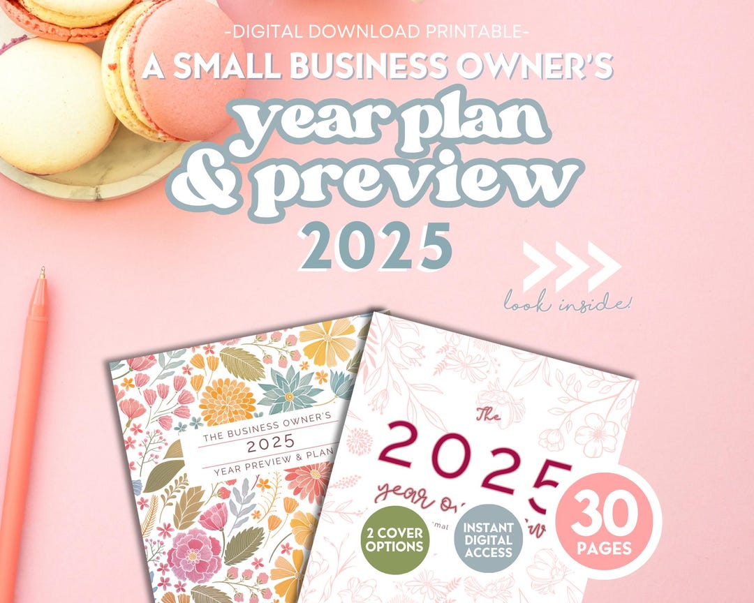 2025 Year Overview Printable Planner for the Small Business Owner ...