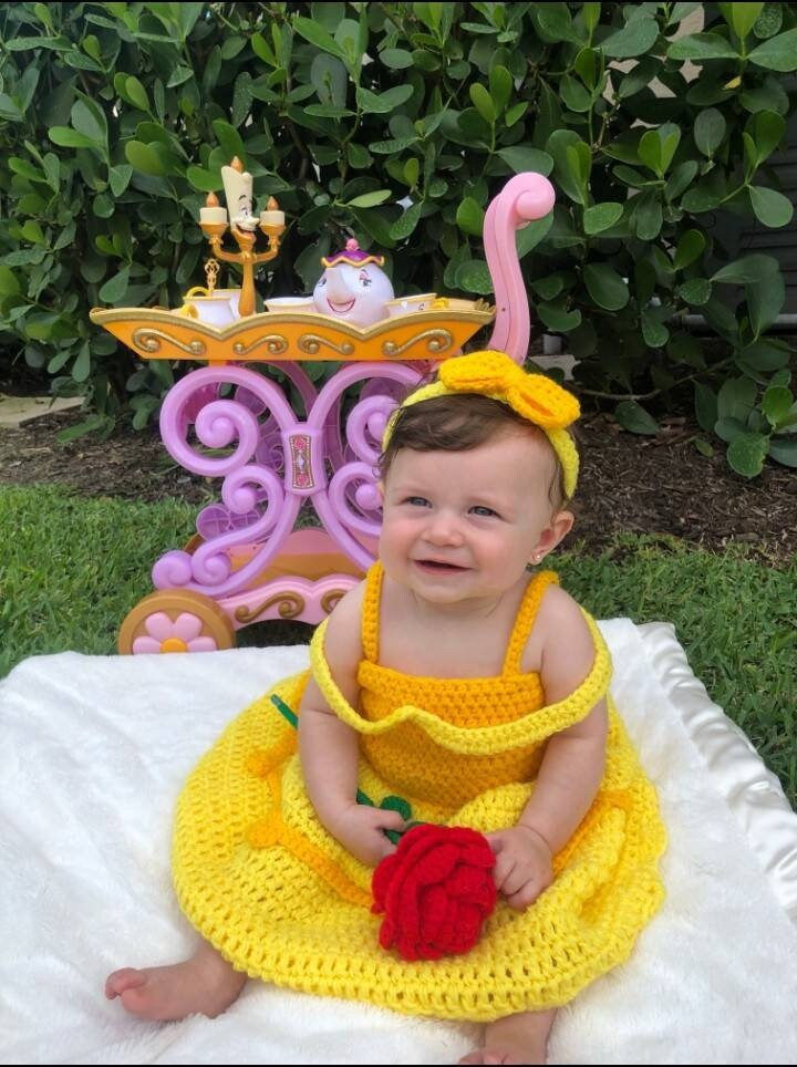 Disney Princess Belle Crochet Baby Costume / Beauty & the | Etsy