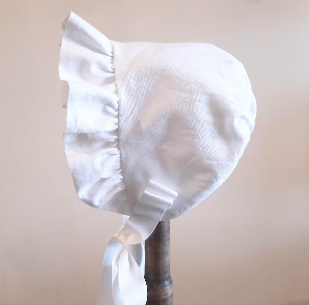 Forward Ruffle High-back Bonnet - Any Size 9 to 36 Months - Made to ...
