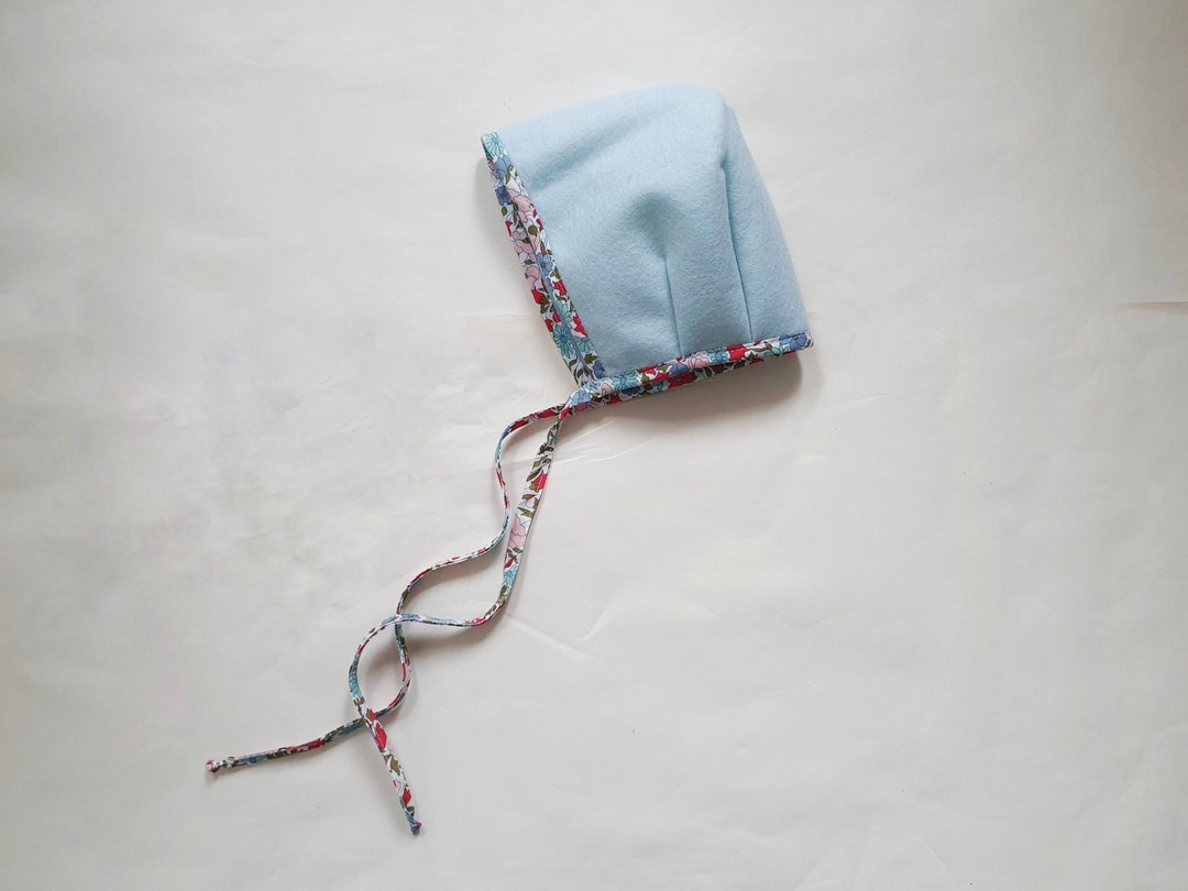 Liberty & Merino Wool Felt Bonnet - Size 3 to 36 Months - Made to Order ...