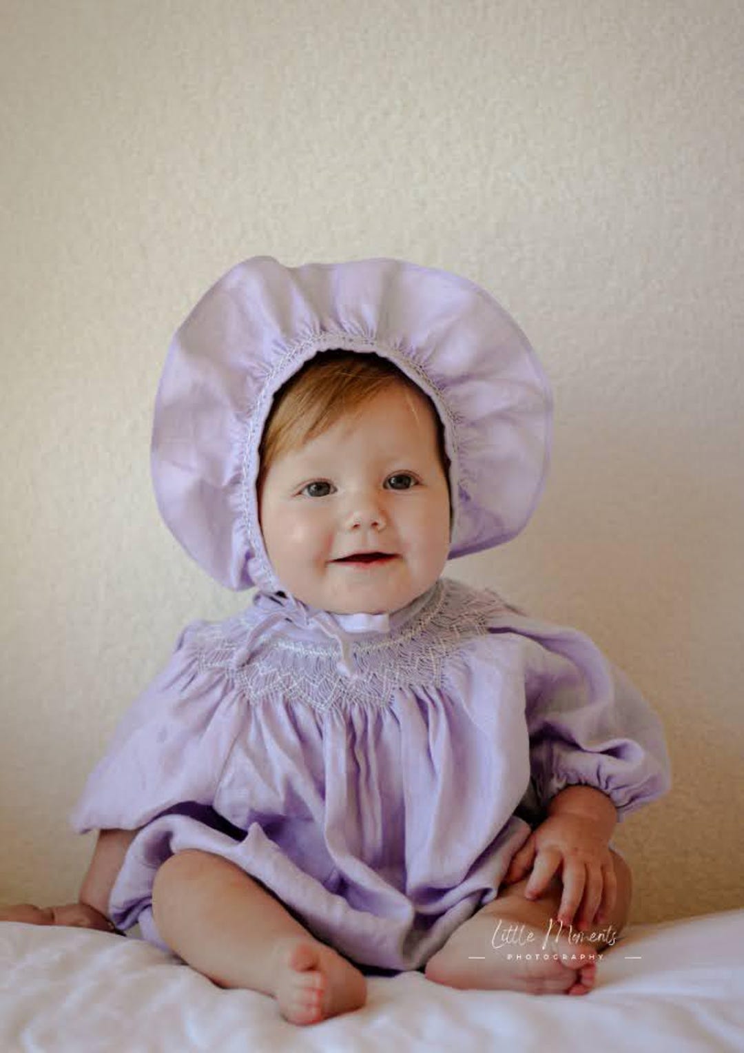 Smocked Bonnet Back Facing Ruffle Custom Made - Assorted Designs ...