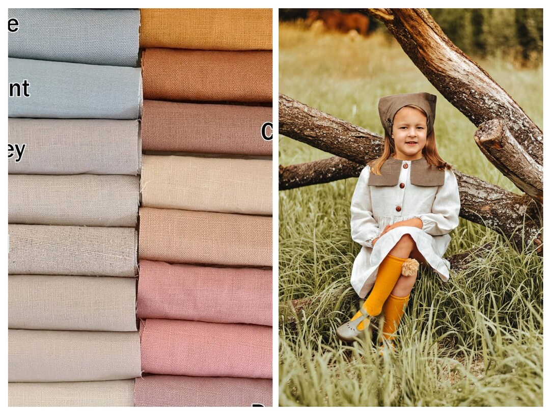 Custom Linen Sailor Collar Dress: Handmade Button-front Baby Dress ...