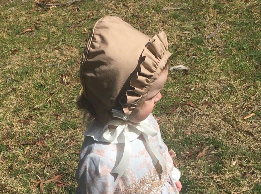 Linen Ruffle Baby Bonnet – Roberta Style, Custom Colours 0-36m - Etsy