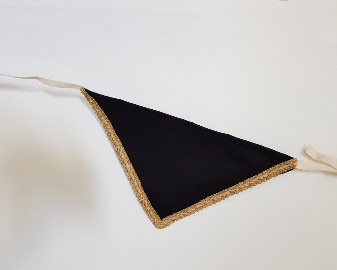 Military Gold Braid Triangle Scarves - Black or Navy - Made to Order ...