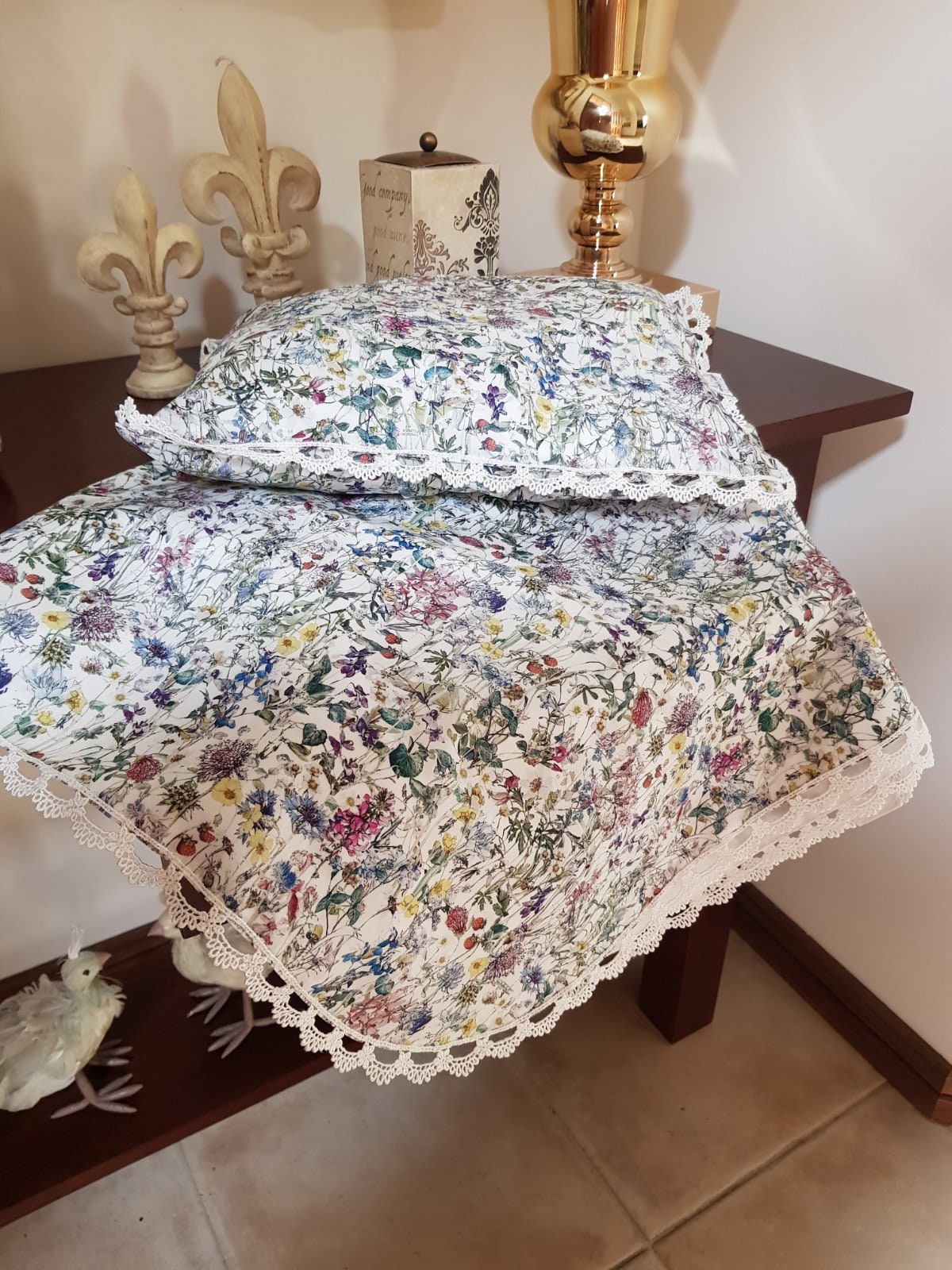 Liberty Wrap Set with Lace or Binding Trim choose your | Etsy