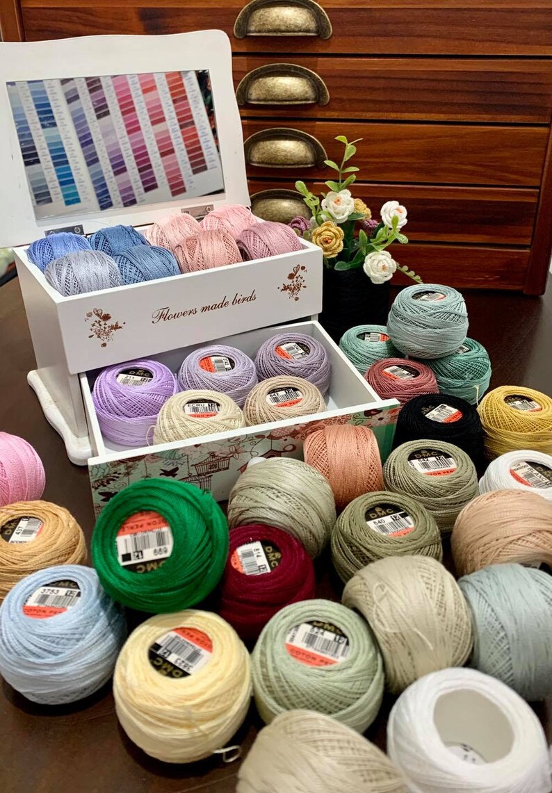 DMC Pearl Cotton Size 12 Perle Cotton Ball Embroidery - Etsy UK