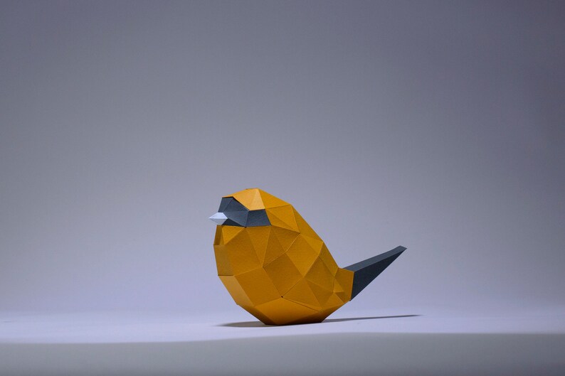 Minimal Birds How to Make 3D Paper Craft Make Your Own Bird - Etsy