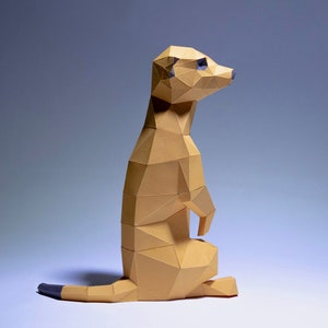Meerkats Paper Craft, Digital Template, Origami, PDF Download DIY, Low ...