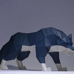 Angry Wolf Paper Craft, Digital Template, Origami, PDF Download DIY ...