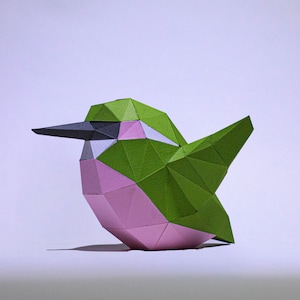 Hummingbird Minimal, Birds, How to Make 3D Paper Craft, Make Your Own ...