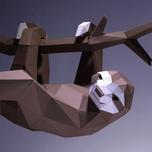Paperwolf Sloth DIY Paper Sculpture - Etsy