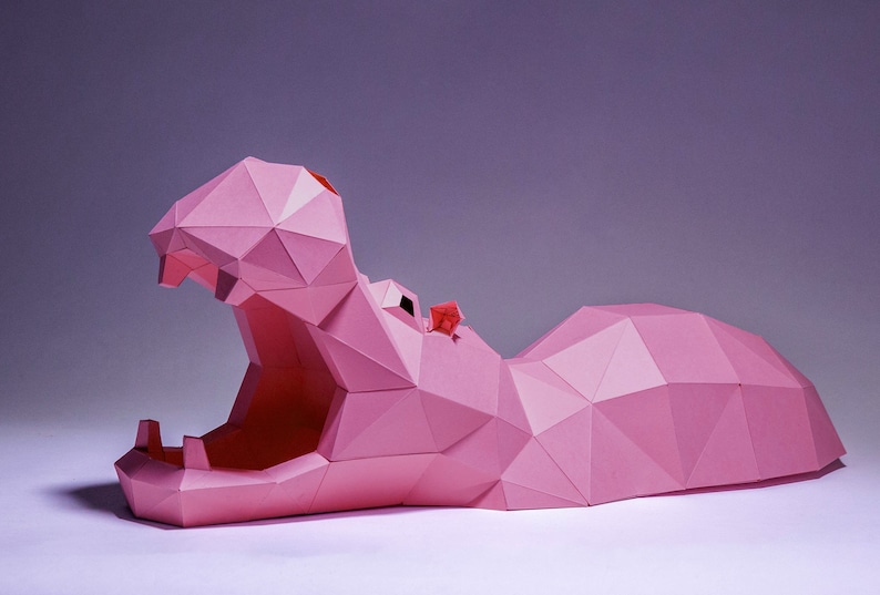 Hippo Paper Craft Digital Template Origami PDF Download - Etsy Sweden