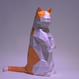 Munchkin Cat Stand up Paper Craft, Digital Template, Origami, PDF ...