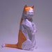 Munchkin Cat Stand up Paper Craft, Digital Template, Origami, PDF ...