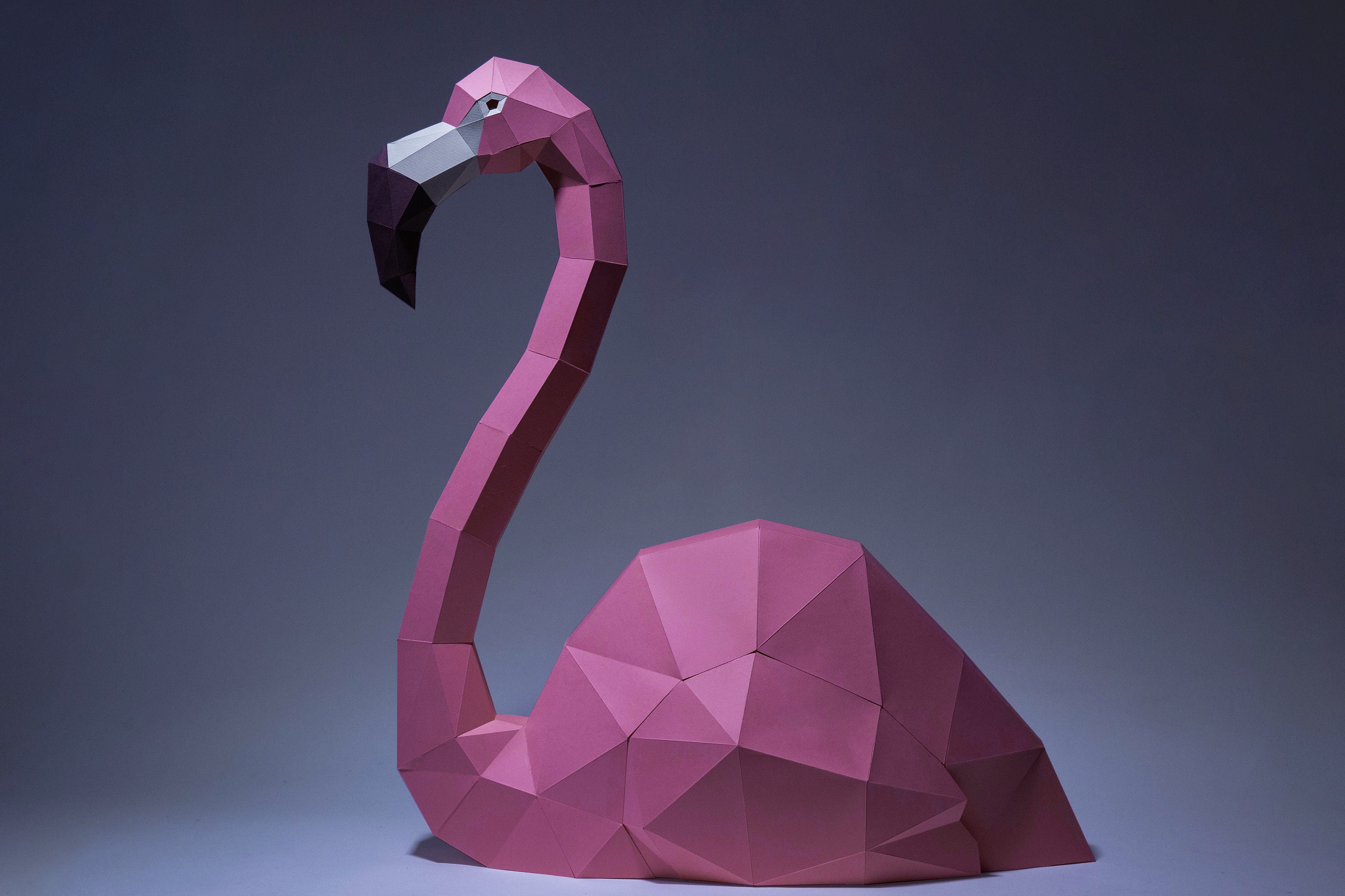 Flamingo Paper Craft Digital Template Origami PDF Download - Etsy