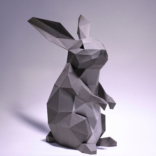 Bunny Rabbit Standing up Paper Craft Digital Template - Etsy