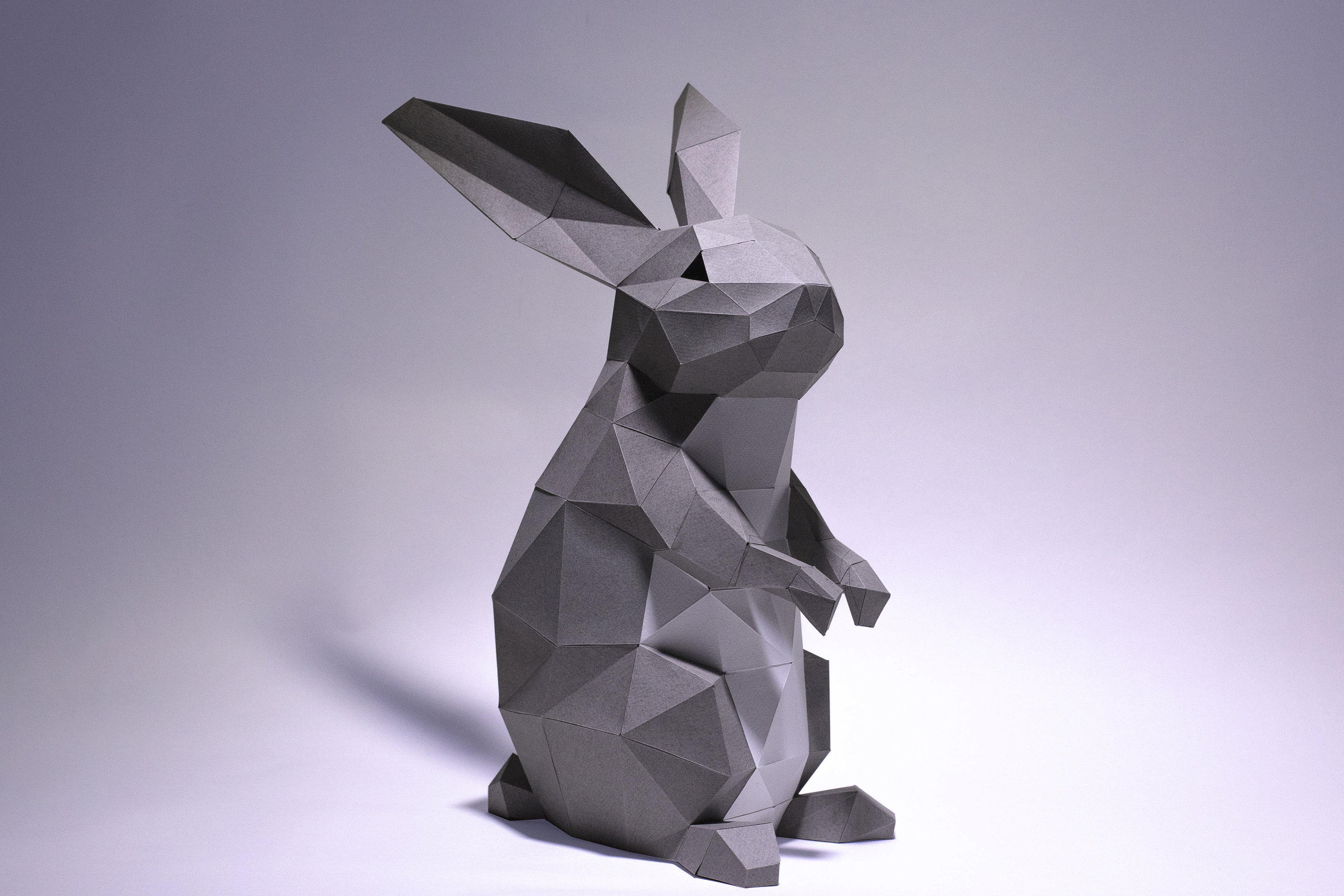 Bunny Rabbit Standing up Paper Craft Digital Template - Etsy