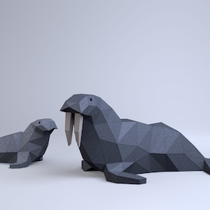 Seal Digital Template, PDF Paper Craft, Seal Origami, Seal Model - Etsy