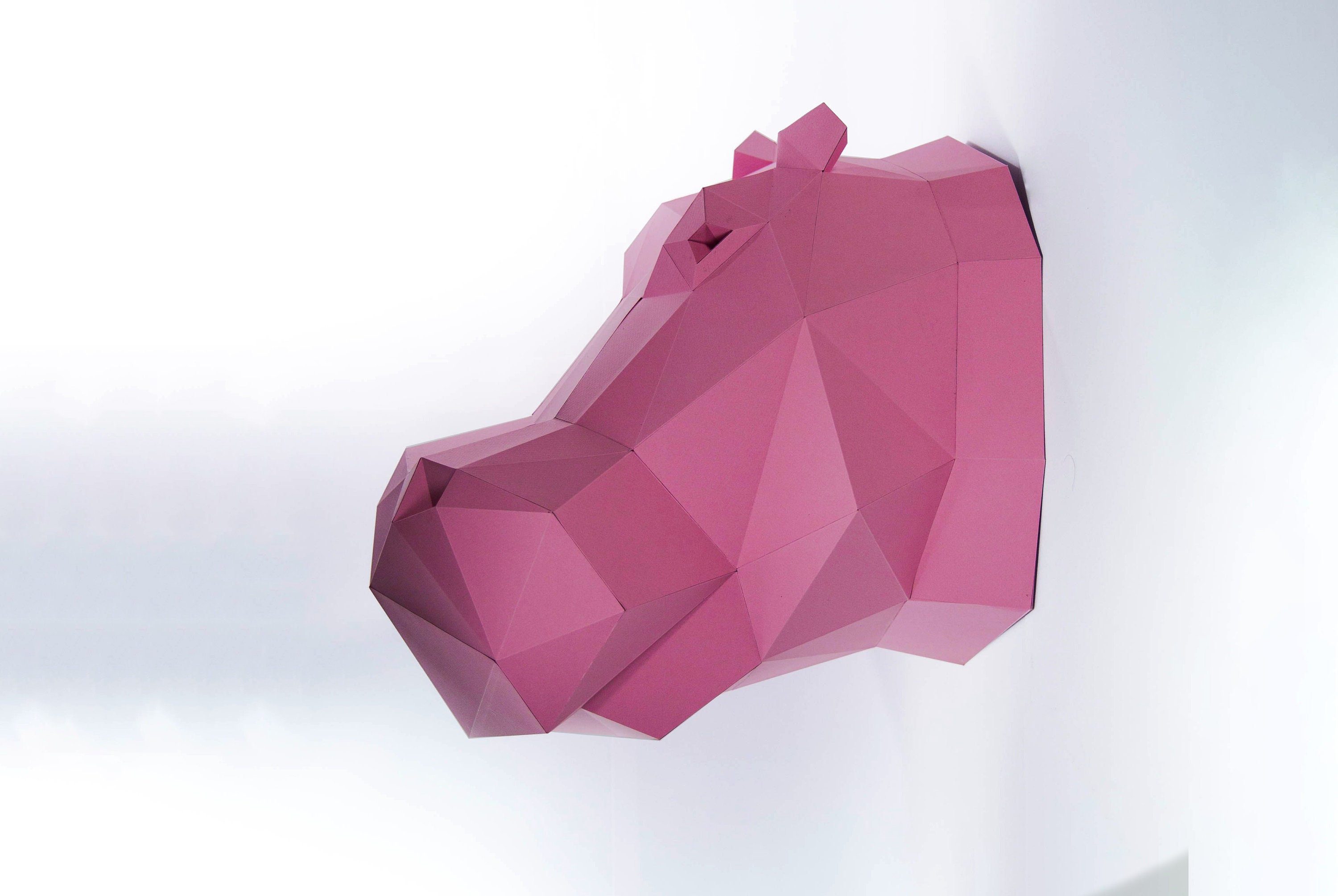 Hippo Head Paper Craft, Digital Template, Origami, PDF Download DIY ...