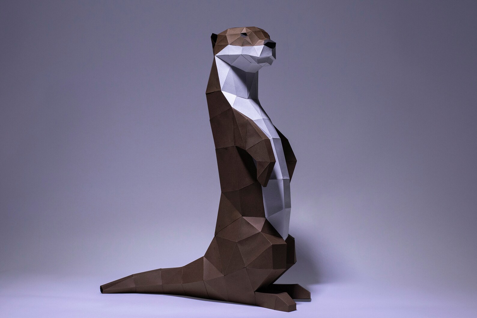 Otter Paper Craft, Digital Template, Origami, PDF Download DIY, Low ...