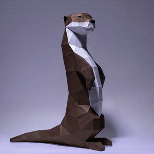 Otter Paper Craft, Digital Template, Origami, PDF Download DIY, Low ...