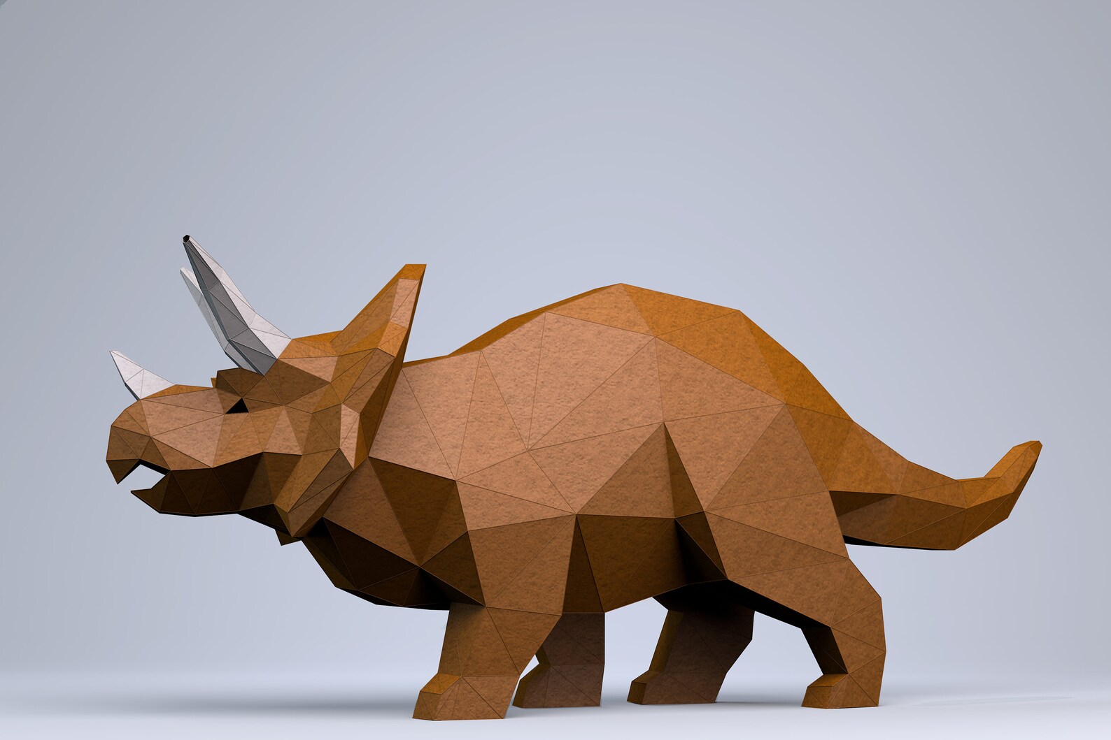 Triceratops Dinosaur Digital Template PDF Paper Craft - Etsy