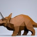 Triceratops Dinosaur Digital Template, PDF Paper Craft, Triceratops ...