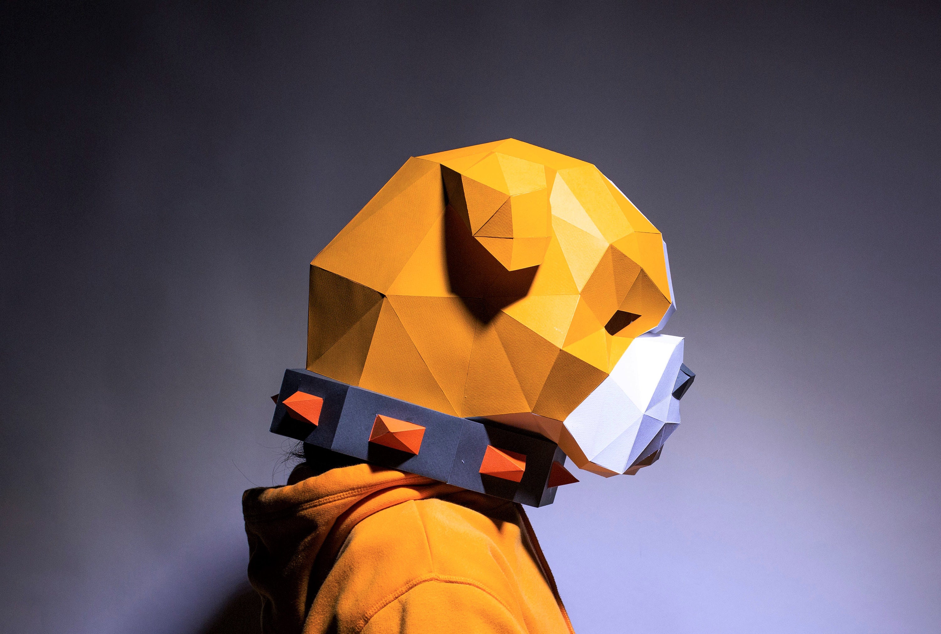 Bull Dog Mask Mask Paper Craft Digital Template Origami - Etsy