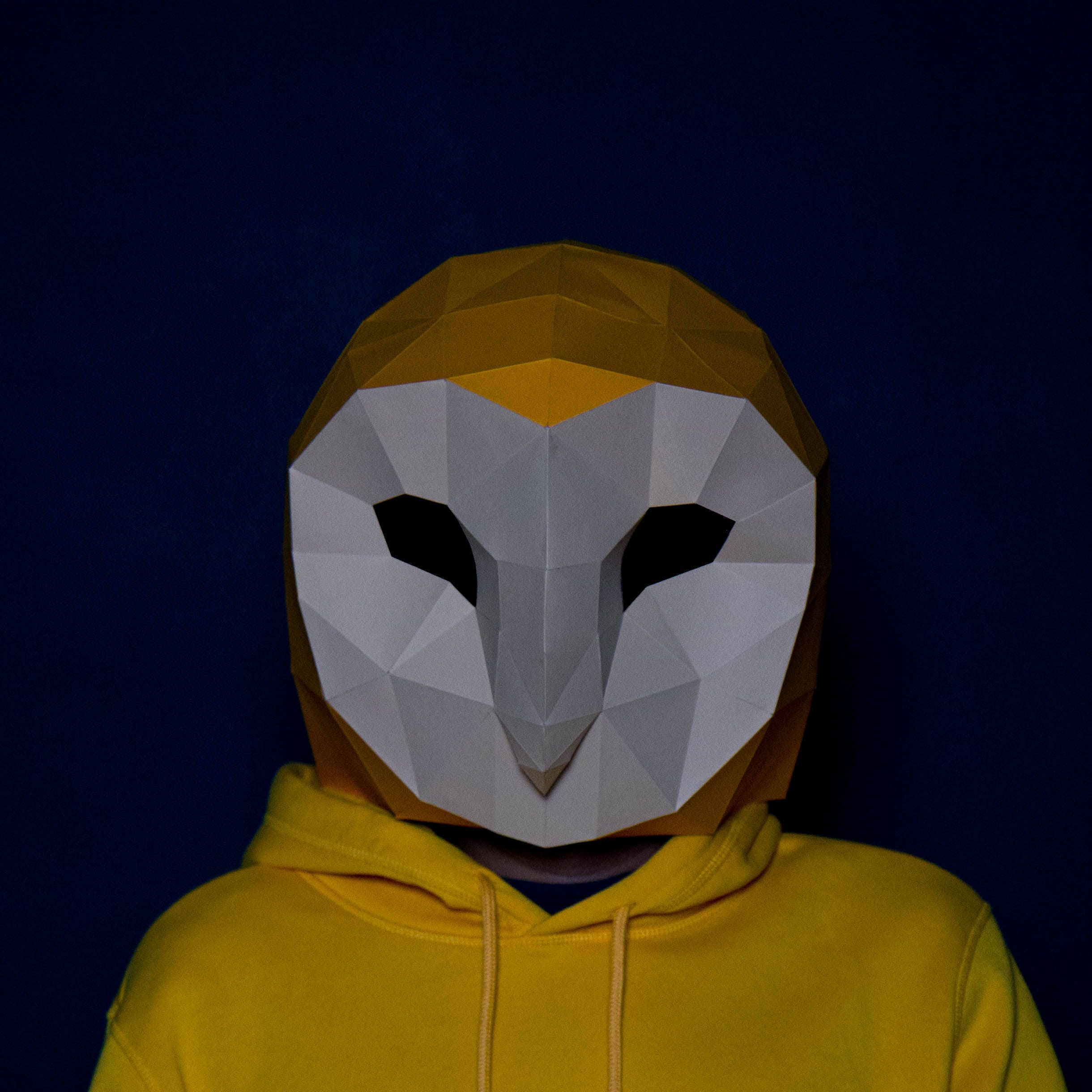 Owl Mask Paper Craft Digital Template Origami PDF Download - Etsy