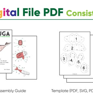 Beluga Decor, Paper Craft Beluga Model, DIY Papercraft, Paper Model ...