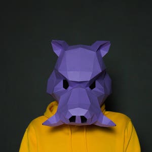 Wild Boar Mask, Wild Boar Paper Craft, Digital Template, Origami, PDF ...