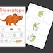 Triceratops Dinosaur Digital Template, PDF Paper Craft, Triceratops ...