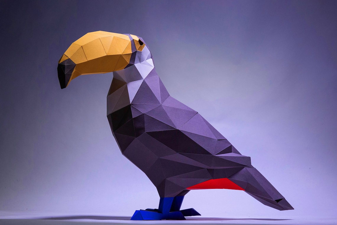 Toucan Paper Craft Digital Template Origami PDF Download - Etsy