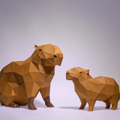 Buy Capybara Paper Model papercraft DIY Low Poly PDF Online in India - Etsy