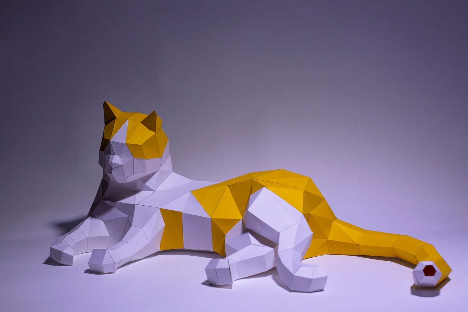 Cat Sleeping Paper Craft, Digital Template, Origami, PDF Download DIY ...