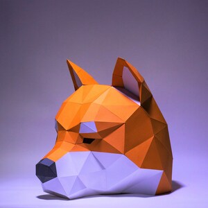 Shiba Inu Mask, Papercraft Mask Template, Origami, PDF Download DIY ...