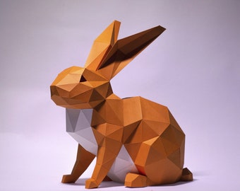 Bunny Paper Craft Digital Template Origami PDF Download | Etsy