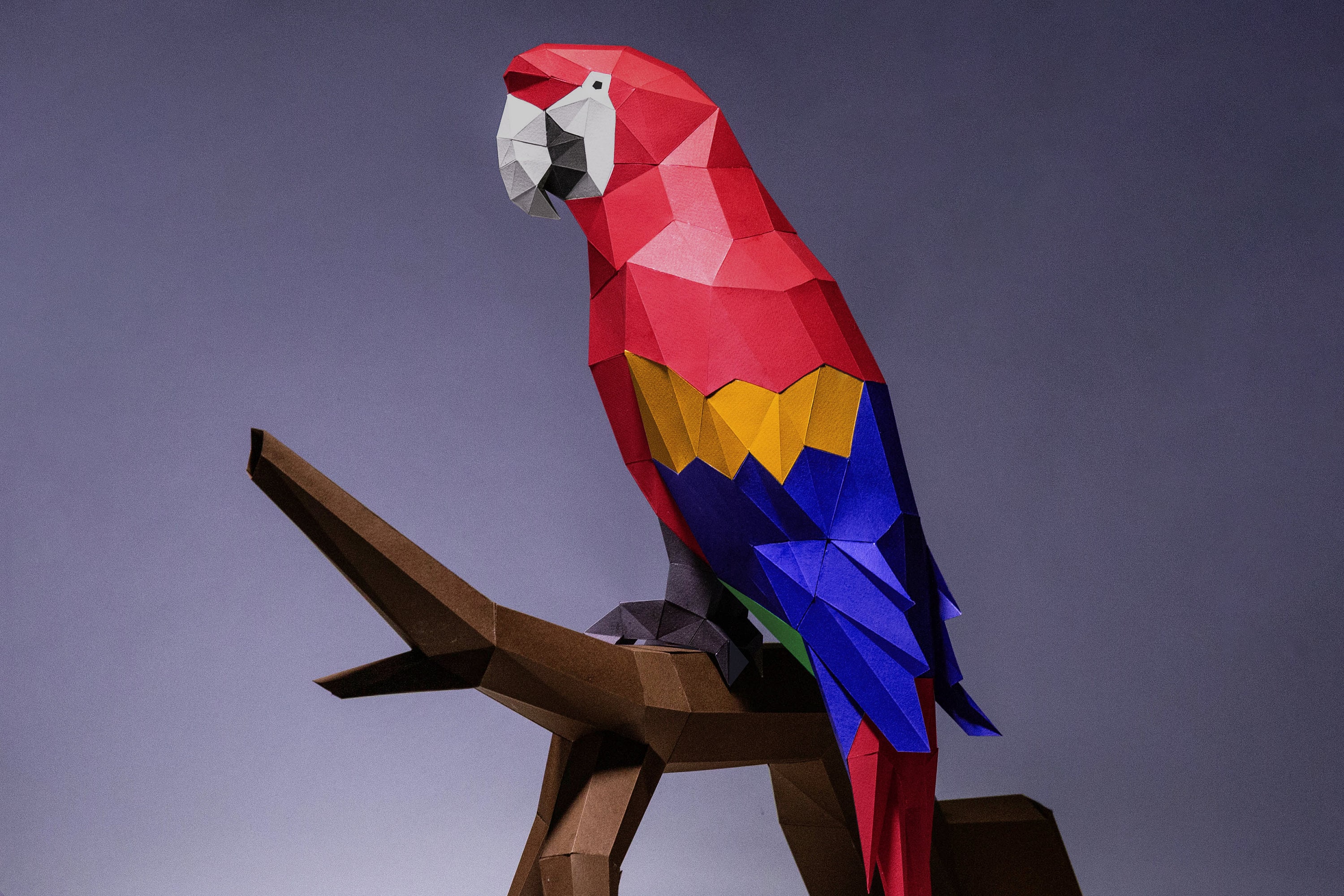 Macaw Parrot Paper Craft Digital Template Origami PDF | Etsy