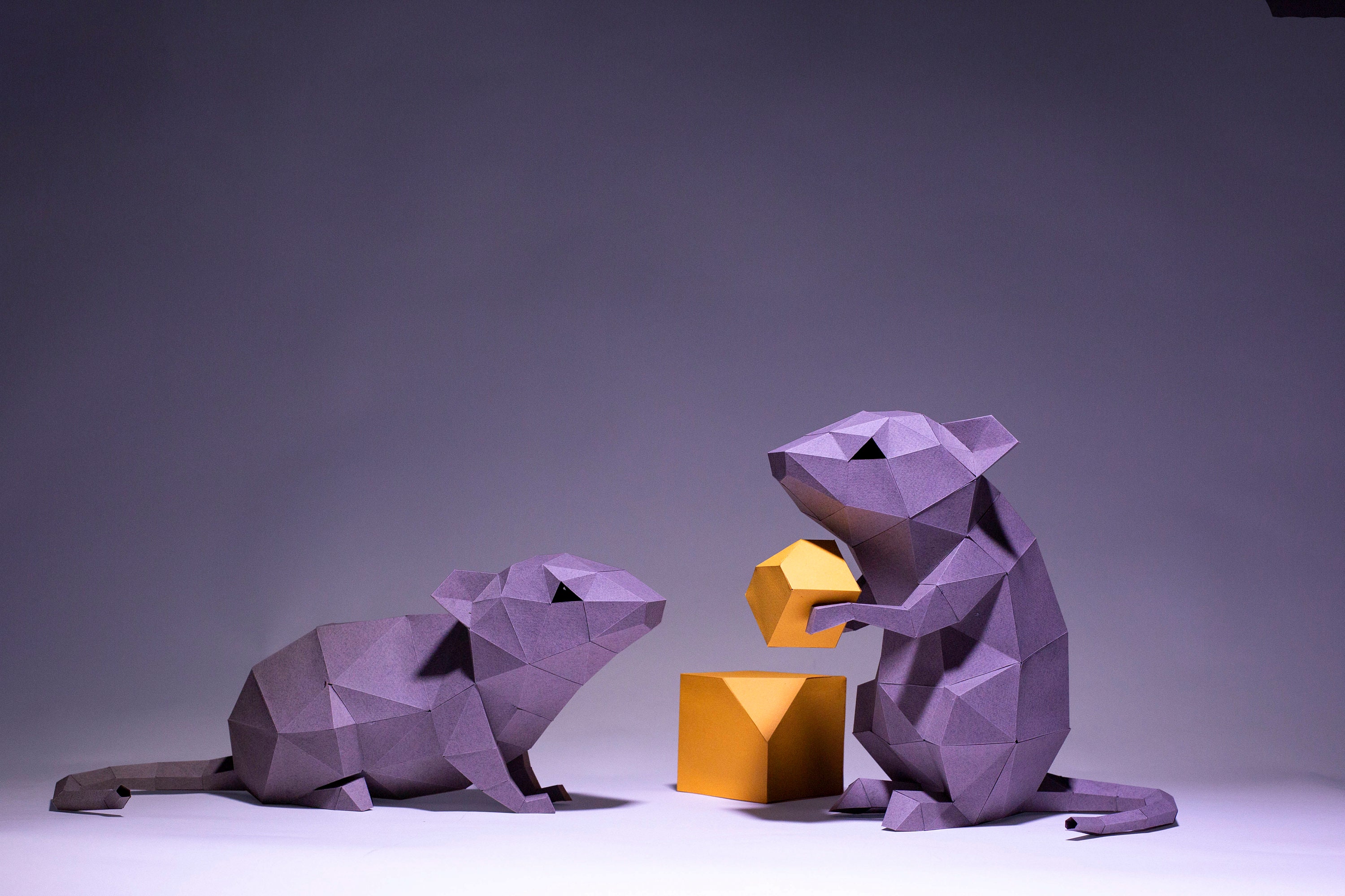 Mouse Paper Craft: Low Poly Trophy Sculpture (PDF Download) - Etsy