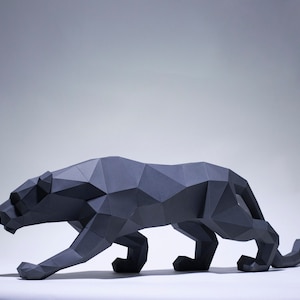 Black Panther, Papercraft Panther, Leopard, Papercraft Decor, Home ...