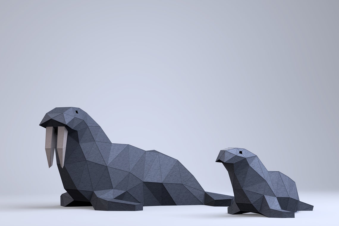 Seal Digital Template PDF Paper Craft Seal Origami Seal | Etsy