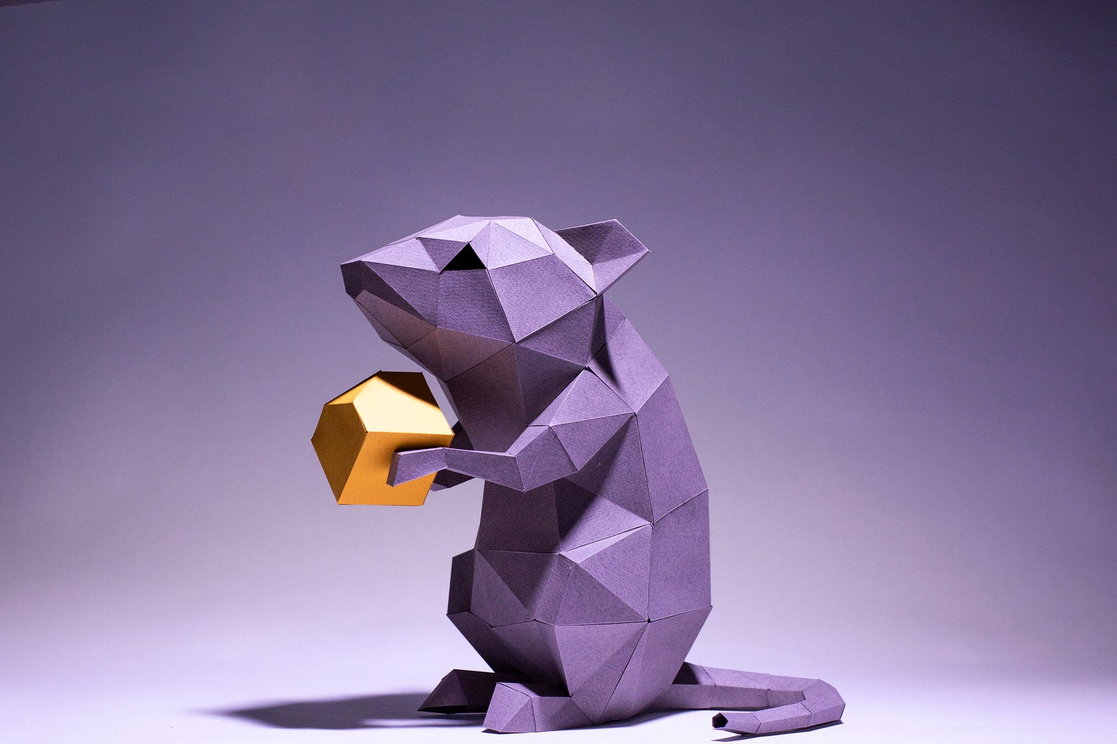Mouse Paper Craft: Low Poly Trophy Sculpture (PDF Download) - Etsy