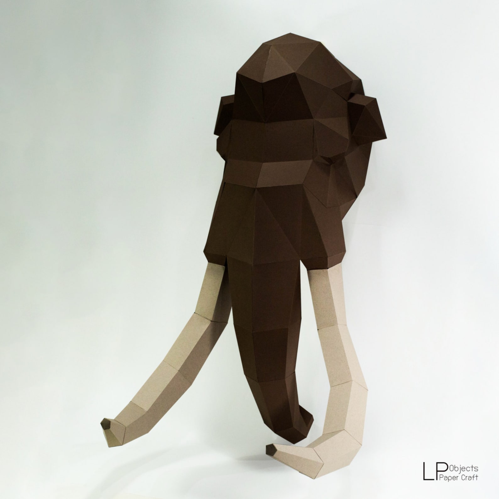 Mammoth Head Paper Craft, Digital Template, Origami, PDF Download DIY ...
