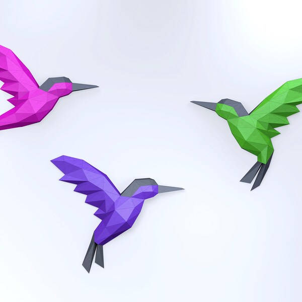 Papercraft Hummingbird Template - Etsy