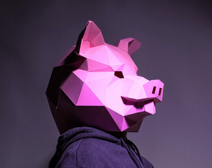 Boar Pig MASK PAPERCRAFT 3d Template, Diy Printable Craft, Make Your ...