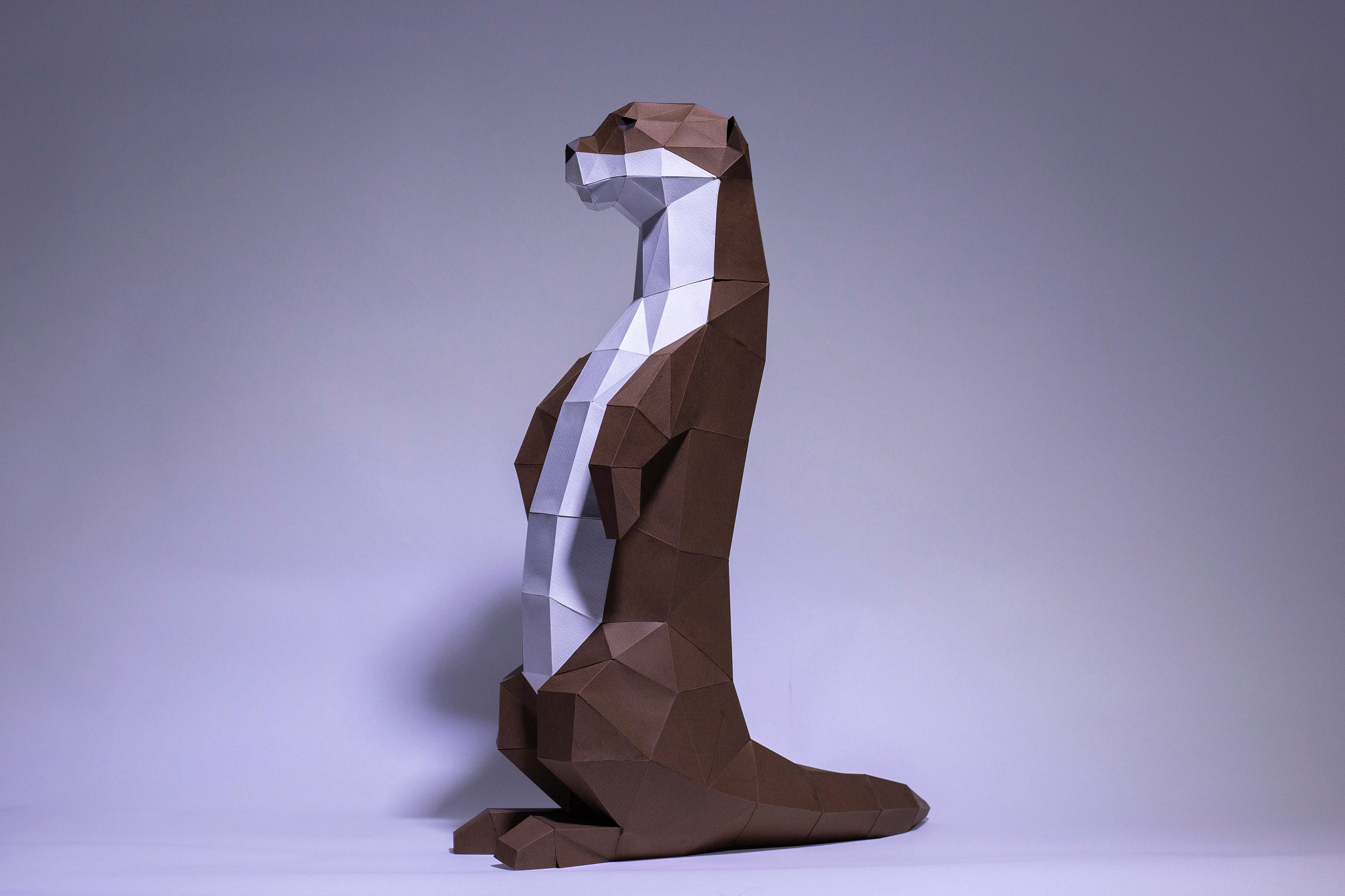 Otter Paper Craft, Digital Template, Origami, PDF Download DIY, Low ...