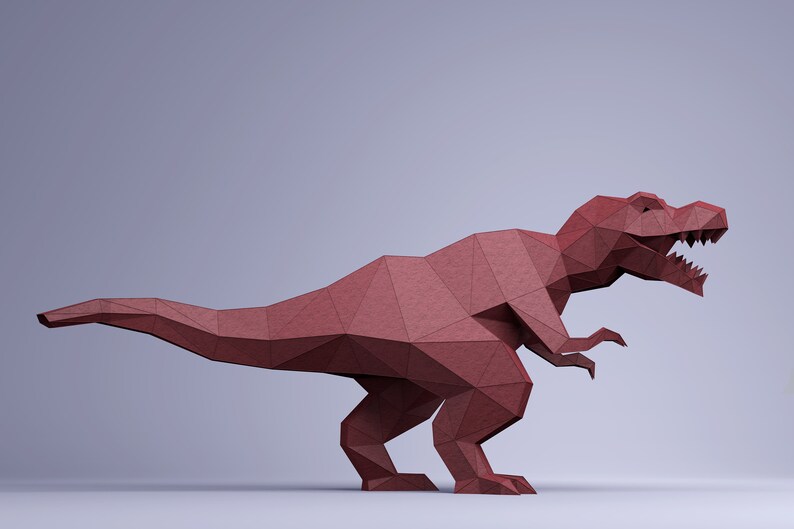 T-REX Digital Template PDF Paper Craft T-REX Origami - Etsy